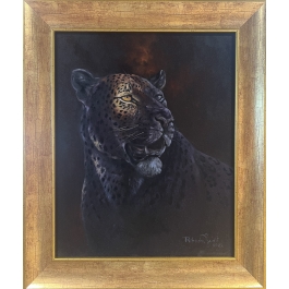 Judit Prihoda Leopardenportrait Gemälde